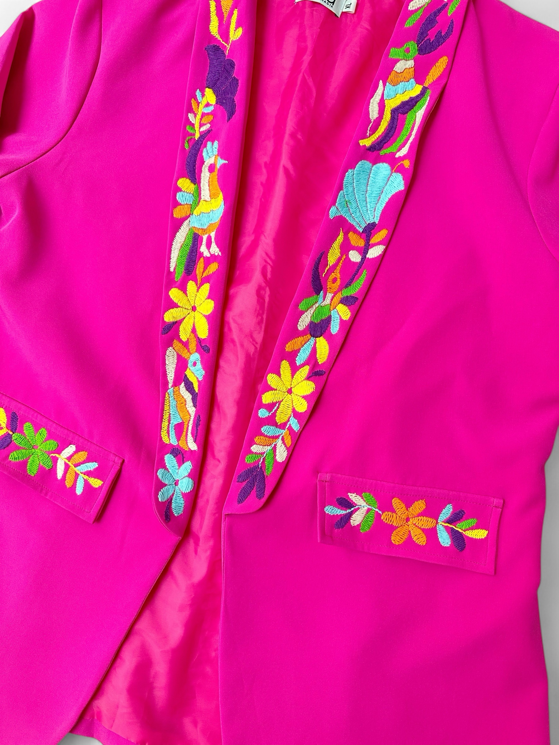 Blazer Color Rosa Talla Extra Grande - Mila Textiles Bordados